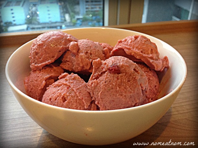 Nomeatnom Strawberry Kiwi Vitamix Ice Cream